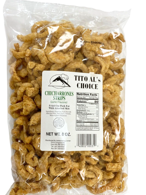 Tito Als Pork Chicharrones Strips Garlic Flavored 8oz 227g White – My ...